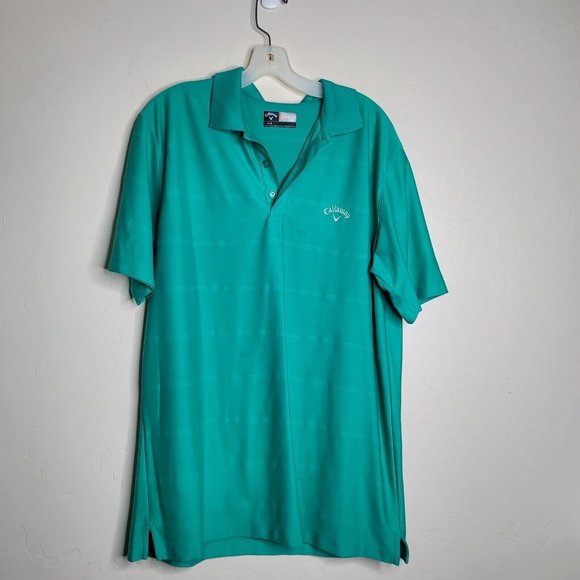 Callaway | Shirts | Callaway Opti Dri Polo Shirt Adult L Green Golf Men ...